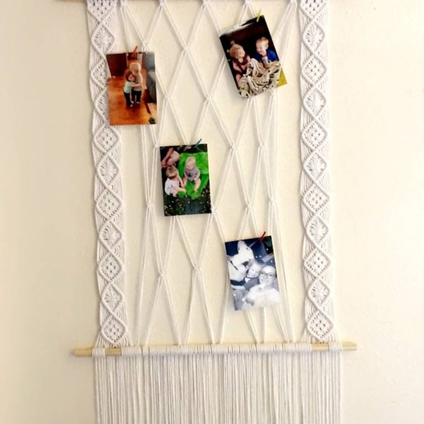 Macrame Photo Hanger - Etsy