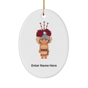 Samoan Girl Ornament for Kids, Polynesian Christmas Ornament ...