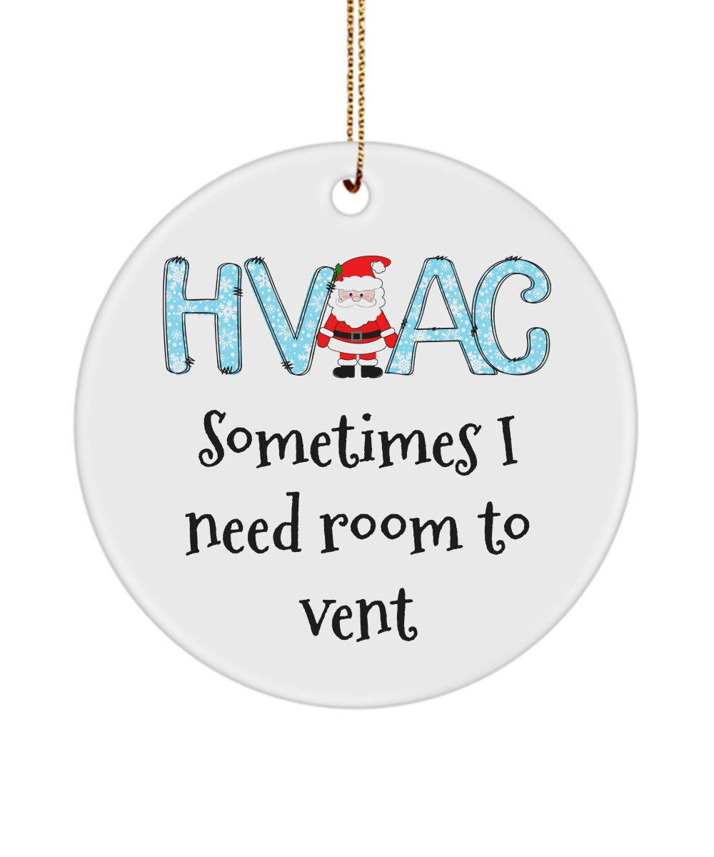 HVAC Christmas Ornament, Funny Hvac Ornament, Hvac Christmas Gift ...