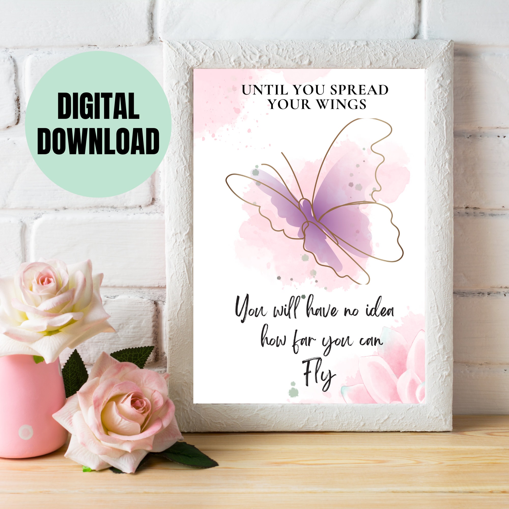 Butterfly Inspirational Quotes, Butterfly Quotes, Home Decor Wall Art ...