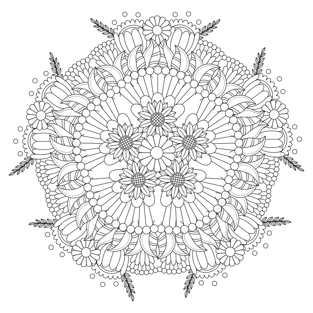 Mandala Coloring Book - Includes 56 Nature Images Plus 10 BONUS Images ...