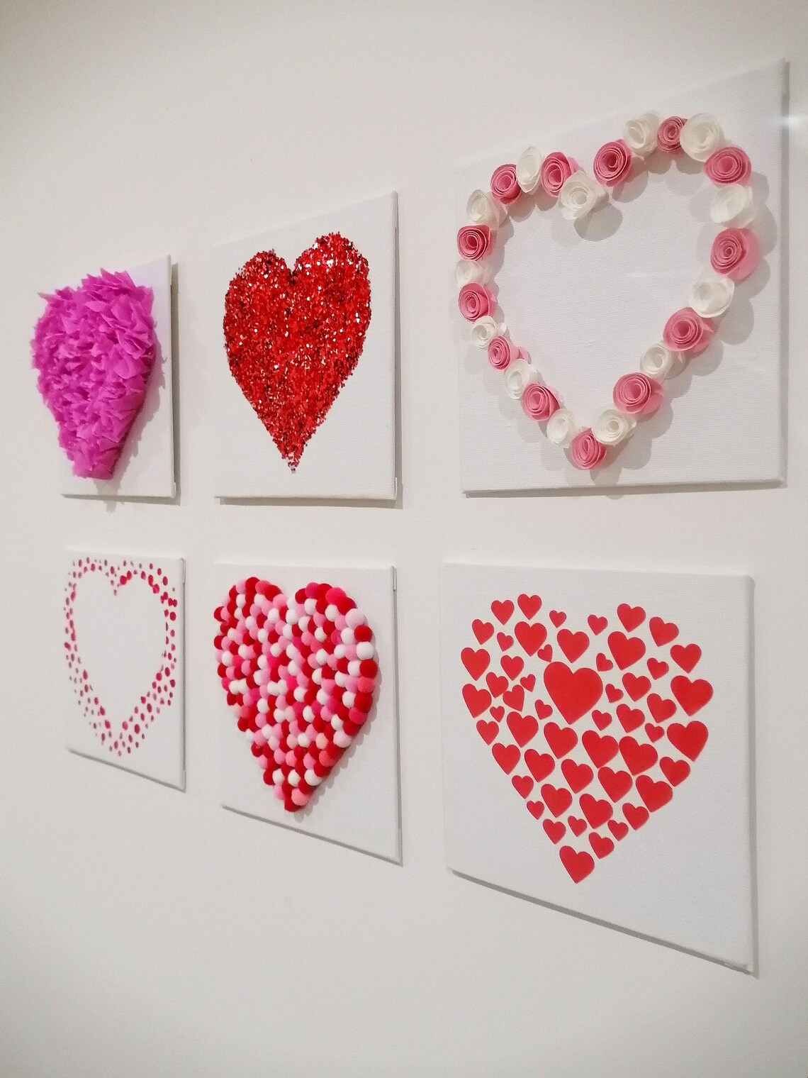 Wall Decor Set of 6 Love Heart Gifts, Mothers Day Gift, Mothers Day ...