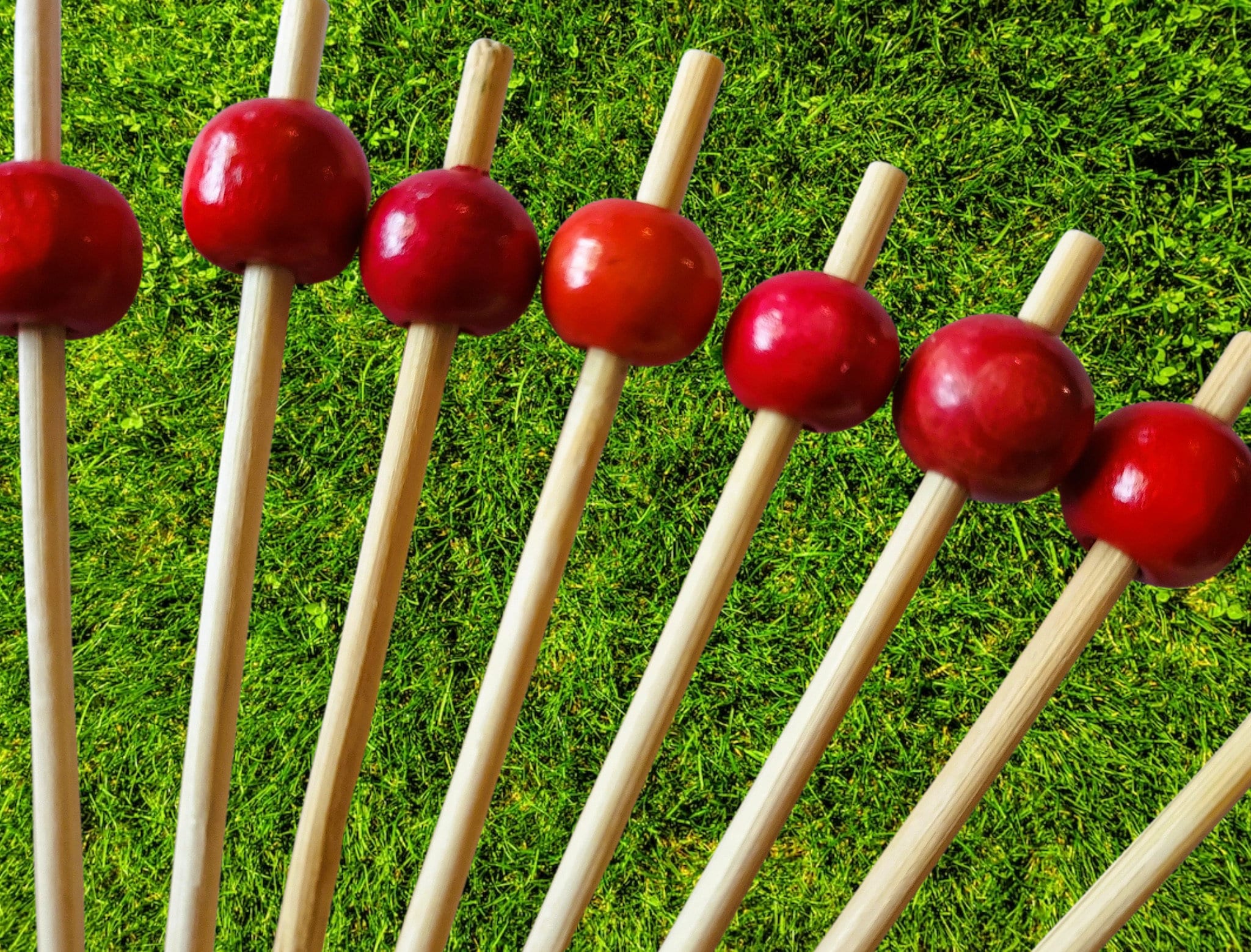 Set of 100 Red Picks, Beaded Bamboo Picks, Charcuterie Picks, Cocktail ...