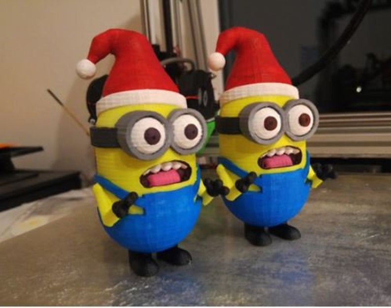 Minion Christmas 3D Printing/ 3D Model easy Print - Etsy