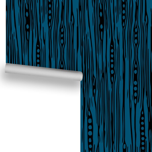 Large Scale Blue Wallpaper - Etsy