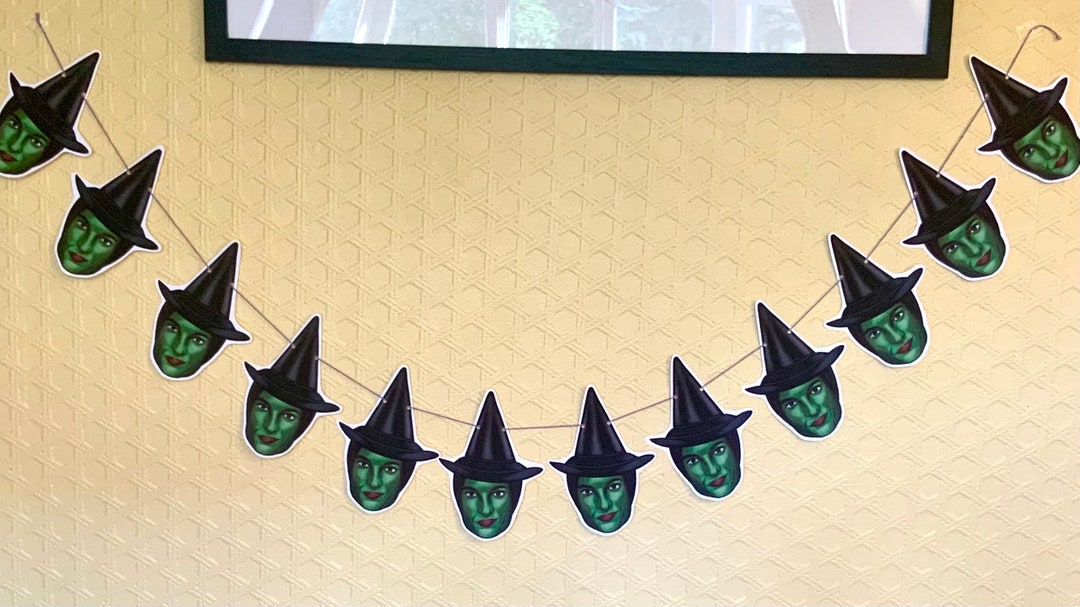 Wicked Elphaba Face Bunting / Party Banner Birthday Banner Decoration ...