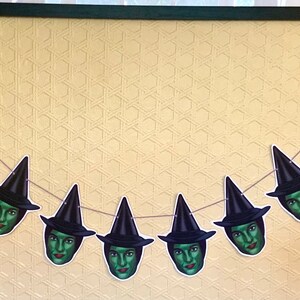 Wicked Elphaba Face Bunting / Party Banner Birthday Banner Decoration ...