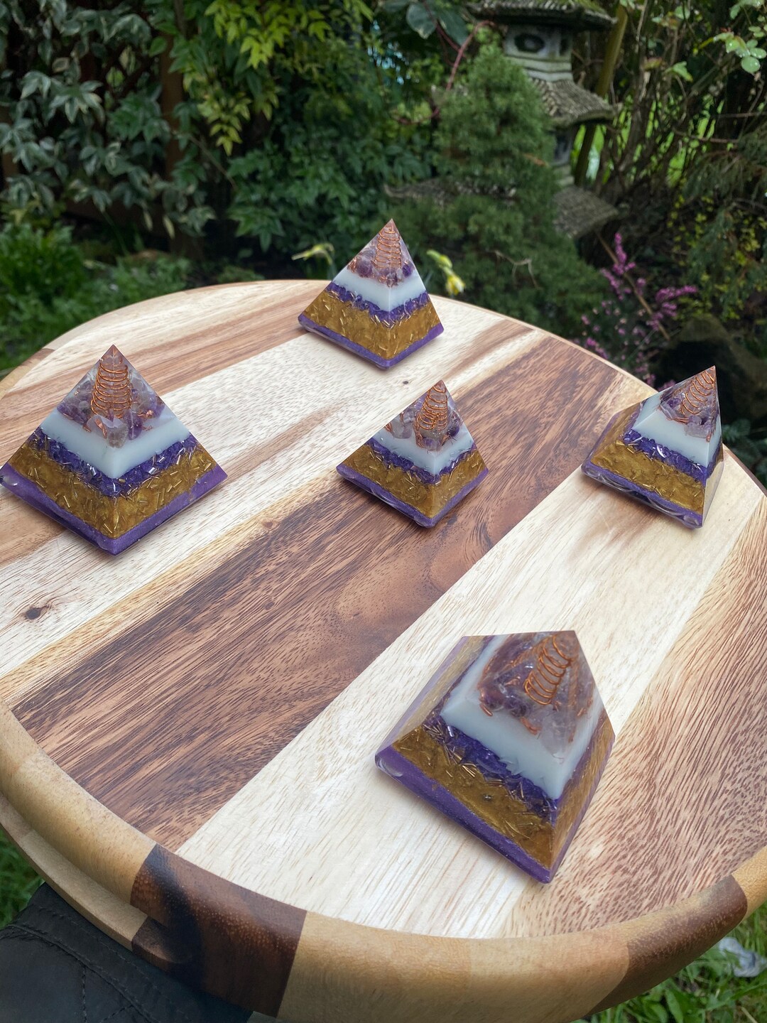 Quantum Vortex crown & 3rd Eye Chakra Small Orgone Pyramids - Etsy