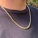 Buy 3mm Round Snake Chain Necklace 14k Solid Yellow Gold Round Snake ...