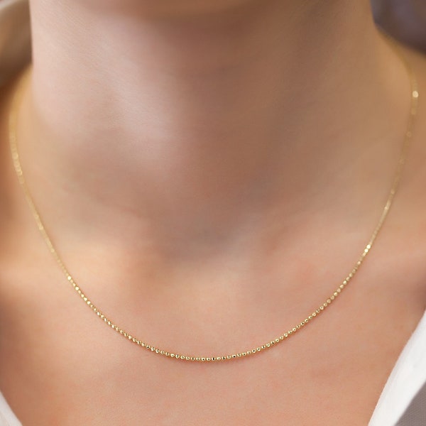 Italian Solid Gold Diamond Cut Chains - Etsy