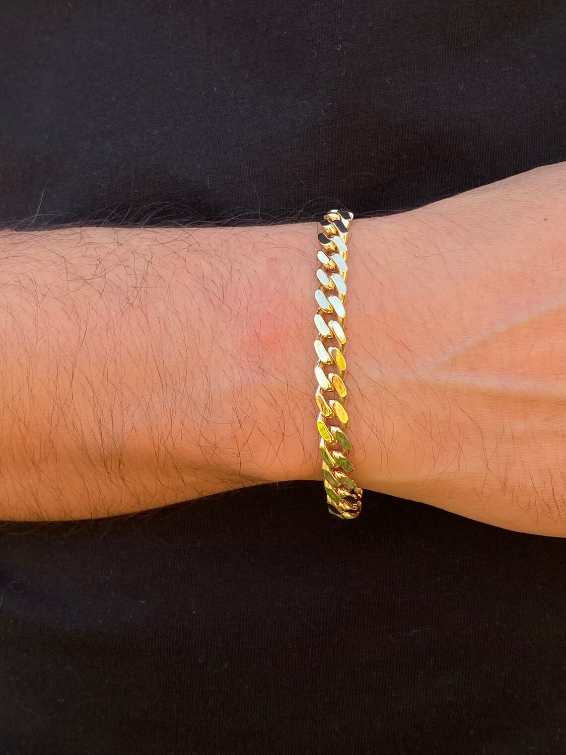 7mm Gold Miami Cuban Bracelet 14k Real Gold Miami Cuban Link | Etsy
