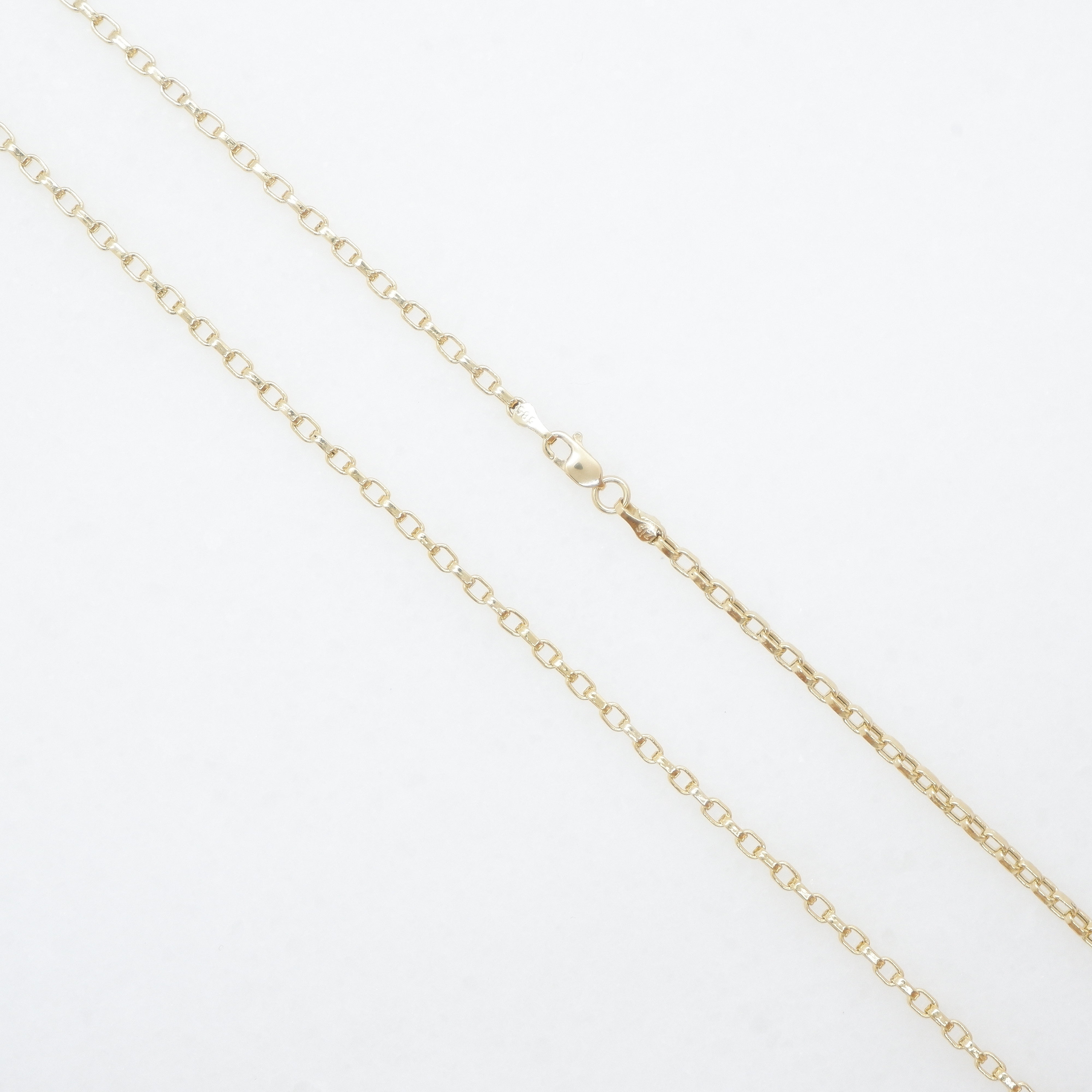 Gold Cable Link Chain Necklace 14k Solid Yellow Gold Oval - Etsy