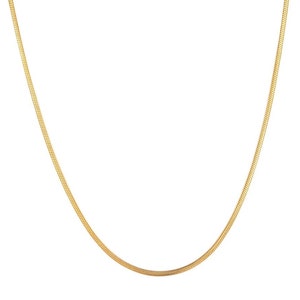 Solid 14k Yellow Gold Round Snake Chain Necklace 3mm Real Gold Snake ...