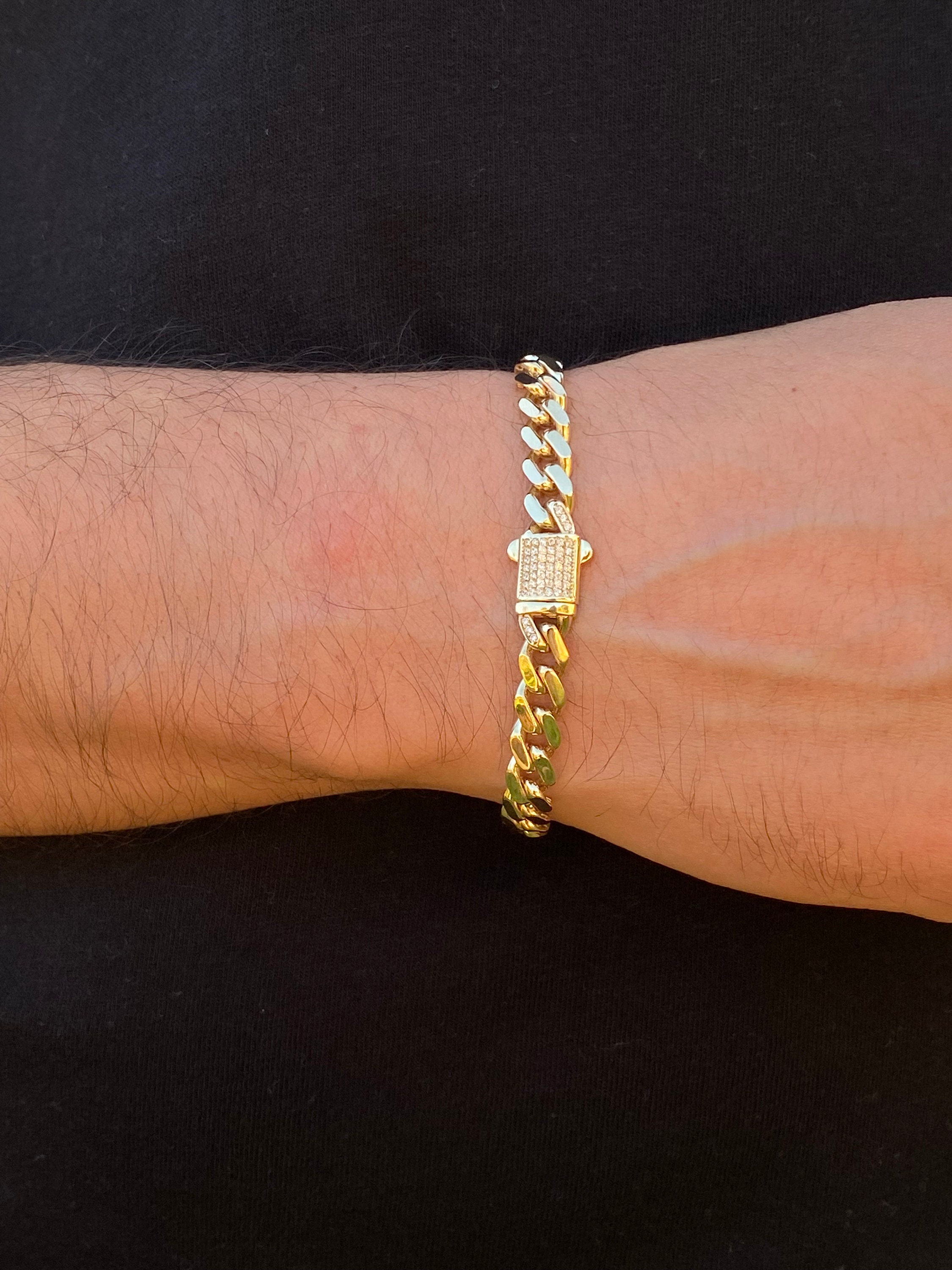 7mm Gold Miami Cuban Bracelet 14k Real Gold Miami Cuban Link | Etsy