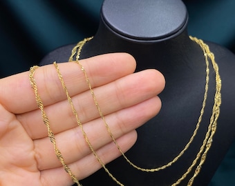 3.3mm Solid Gold Snake Chain Necklace 14k Real Gold Flat Snake - Etsy