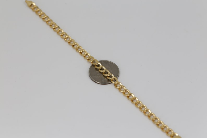 6mm Miami Cuban Link Chain Bracelet 14k All Real Yellow Gold - Etsy