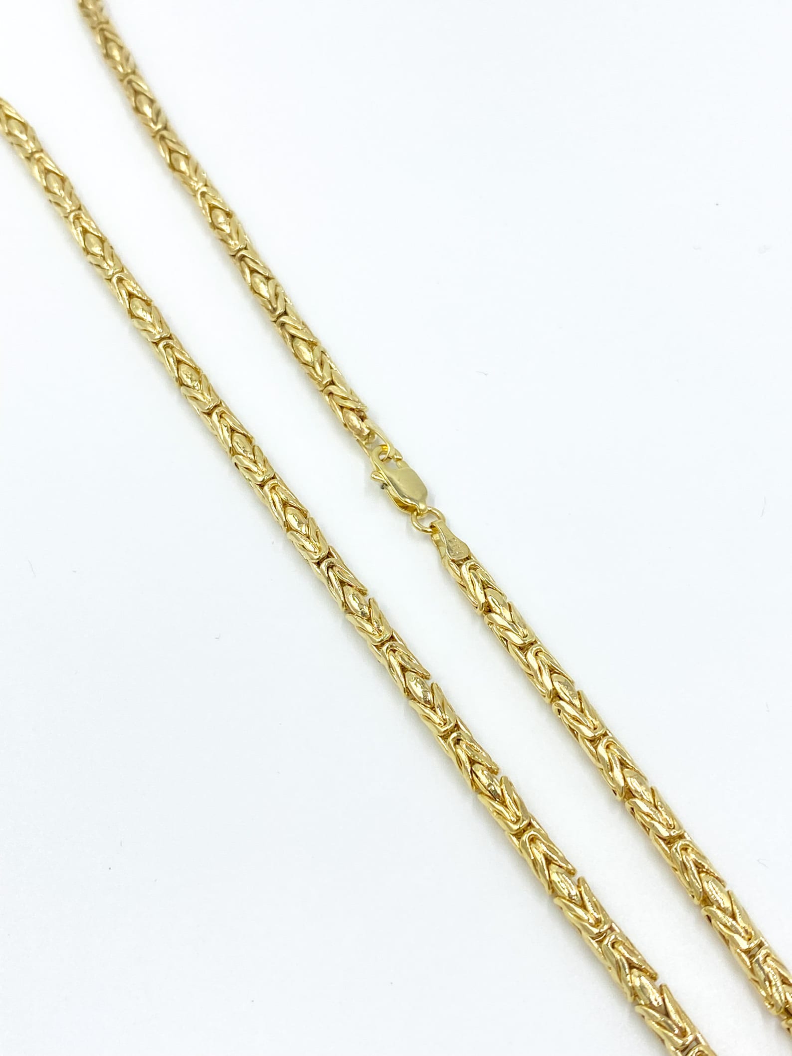 14k Yellow Gold Round Byzantine Chain Necklace 3.5mm Real Gold - Etsy