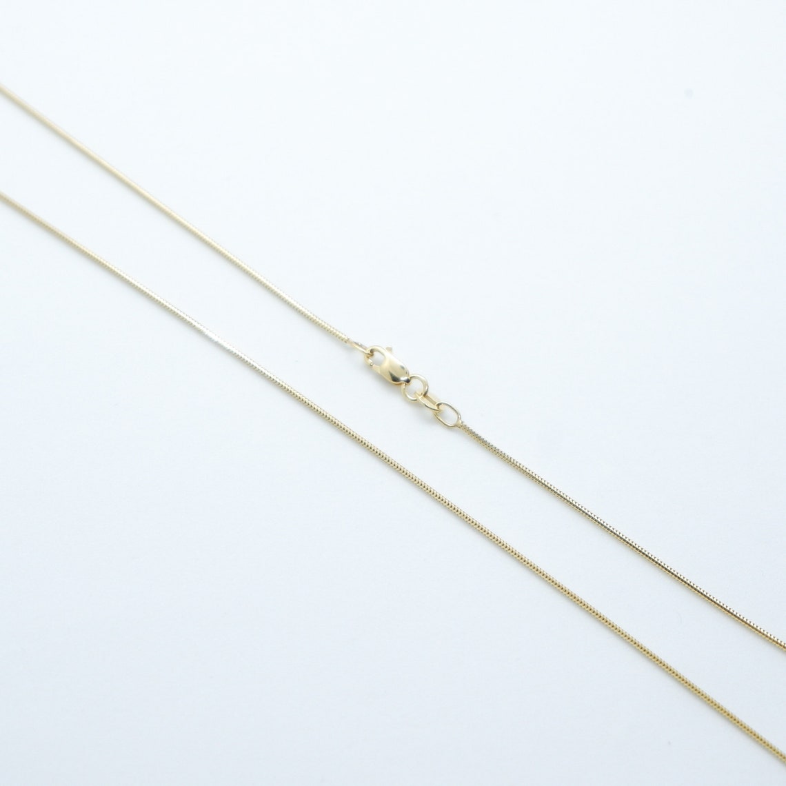 Solid 14k Yellow Gold Round Snake Chain Necklace 1mm Gold | Etsy