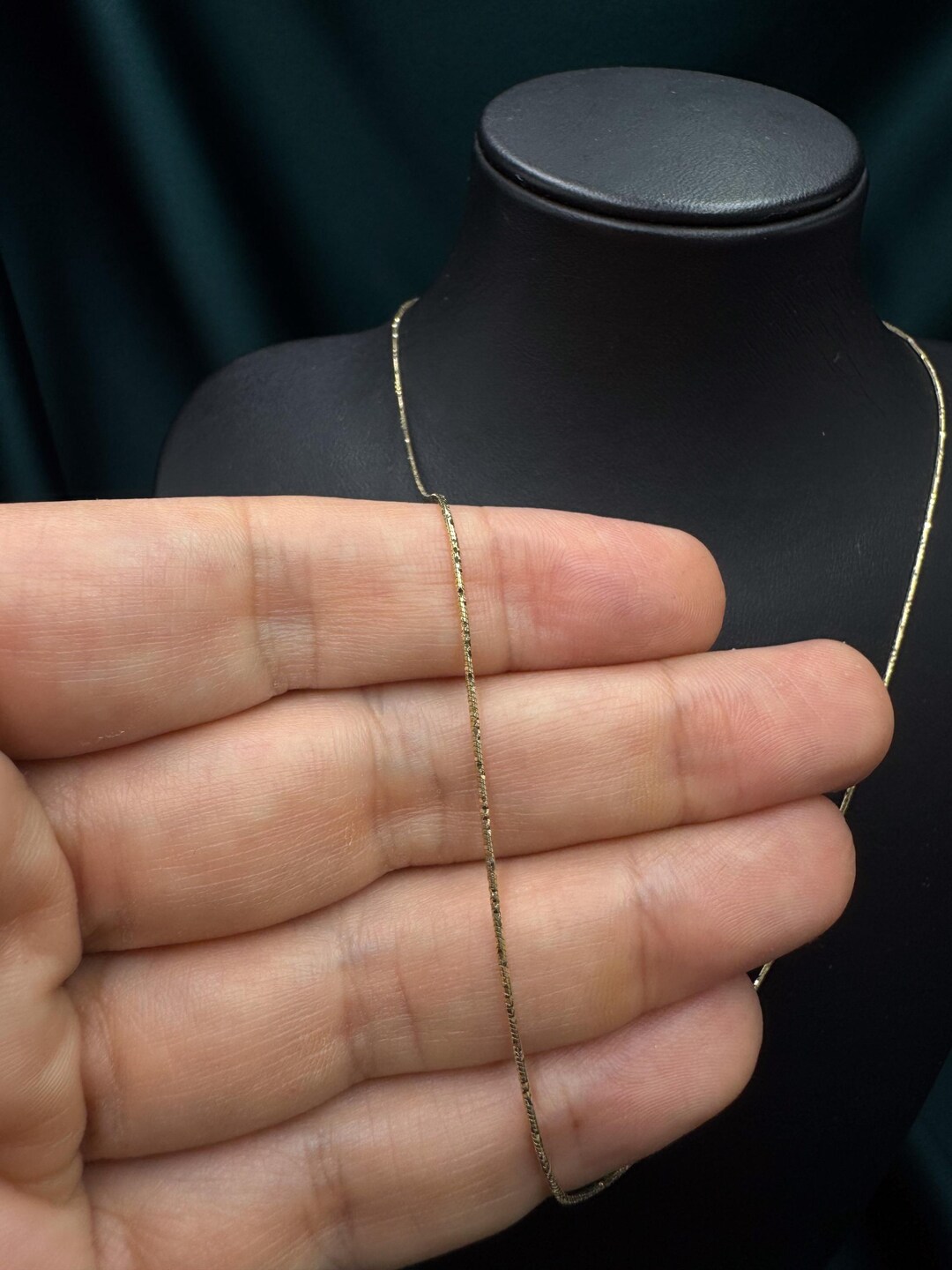 Solid 14k Gold Diamond Cut Round Snake Chain Necklace 0.9mm Gold Round ...