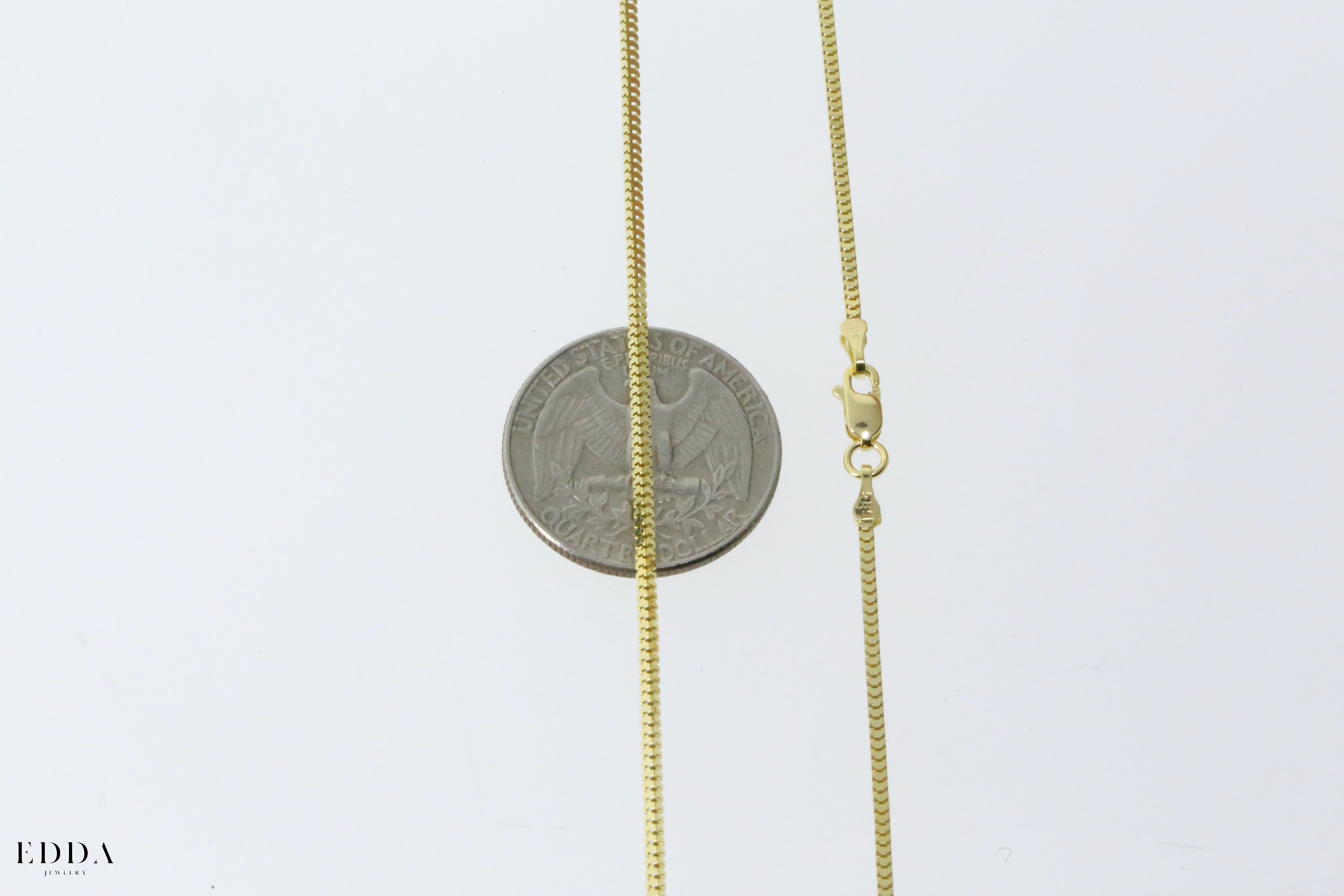 14k Real Gold Italian Cube Snake Chain Necklace 1.2 Mm Yellow - Etsy