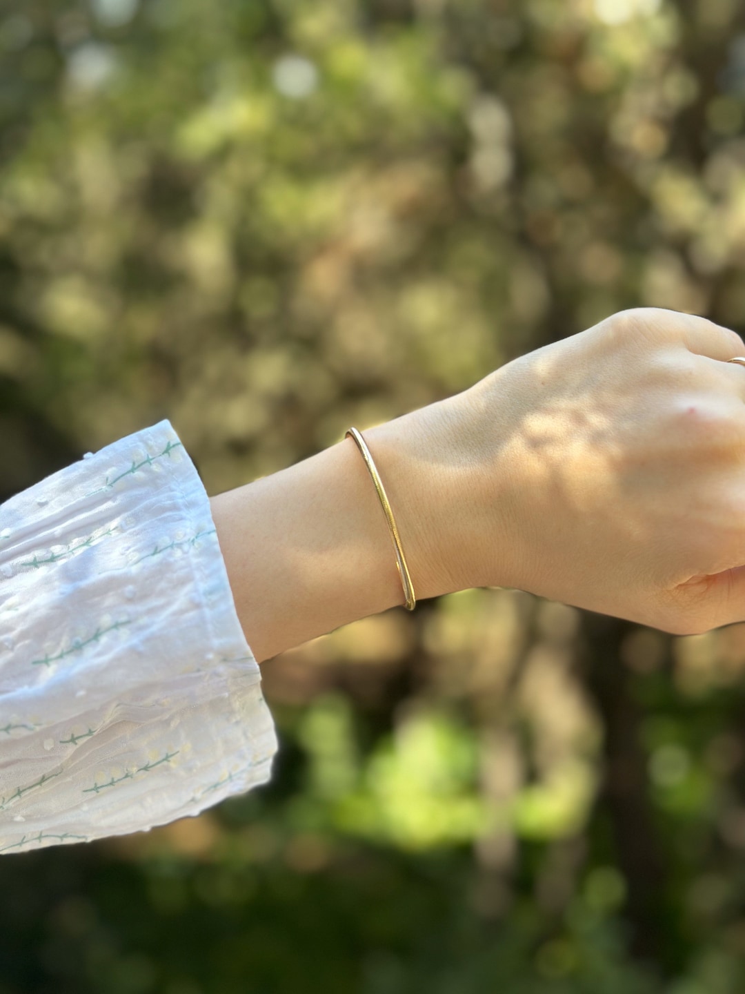 14k Yellow Gold Spring Loaded Elastic Bracelet, Gold Round Snake ...