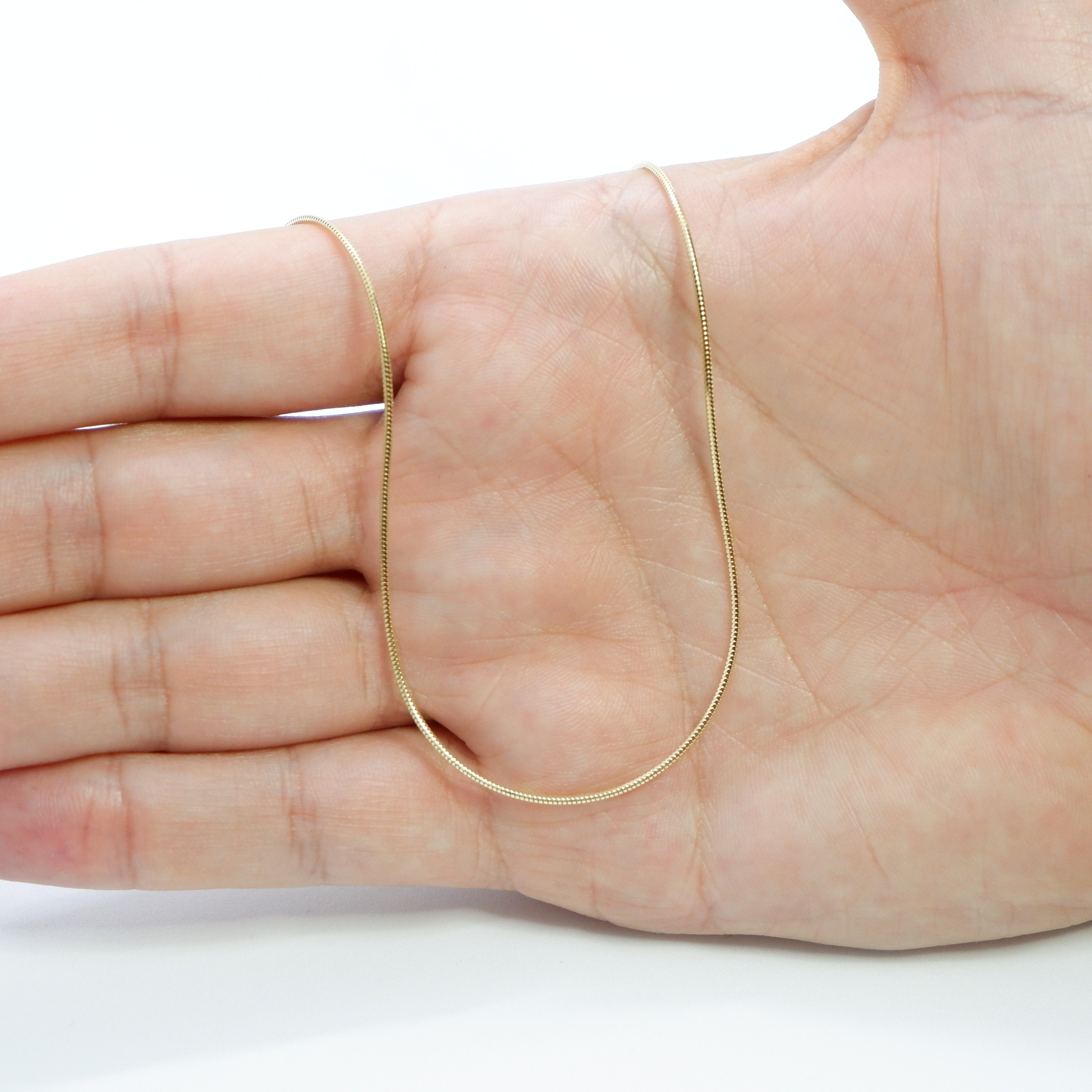 Solid 14k Yellow Gold Round Snake Chain Necklace 1mm Gold - Etsy