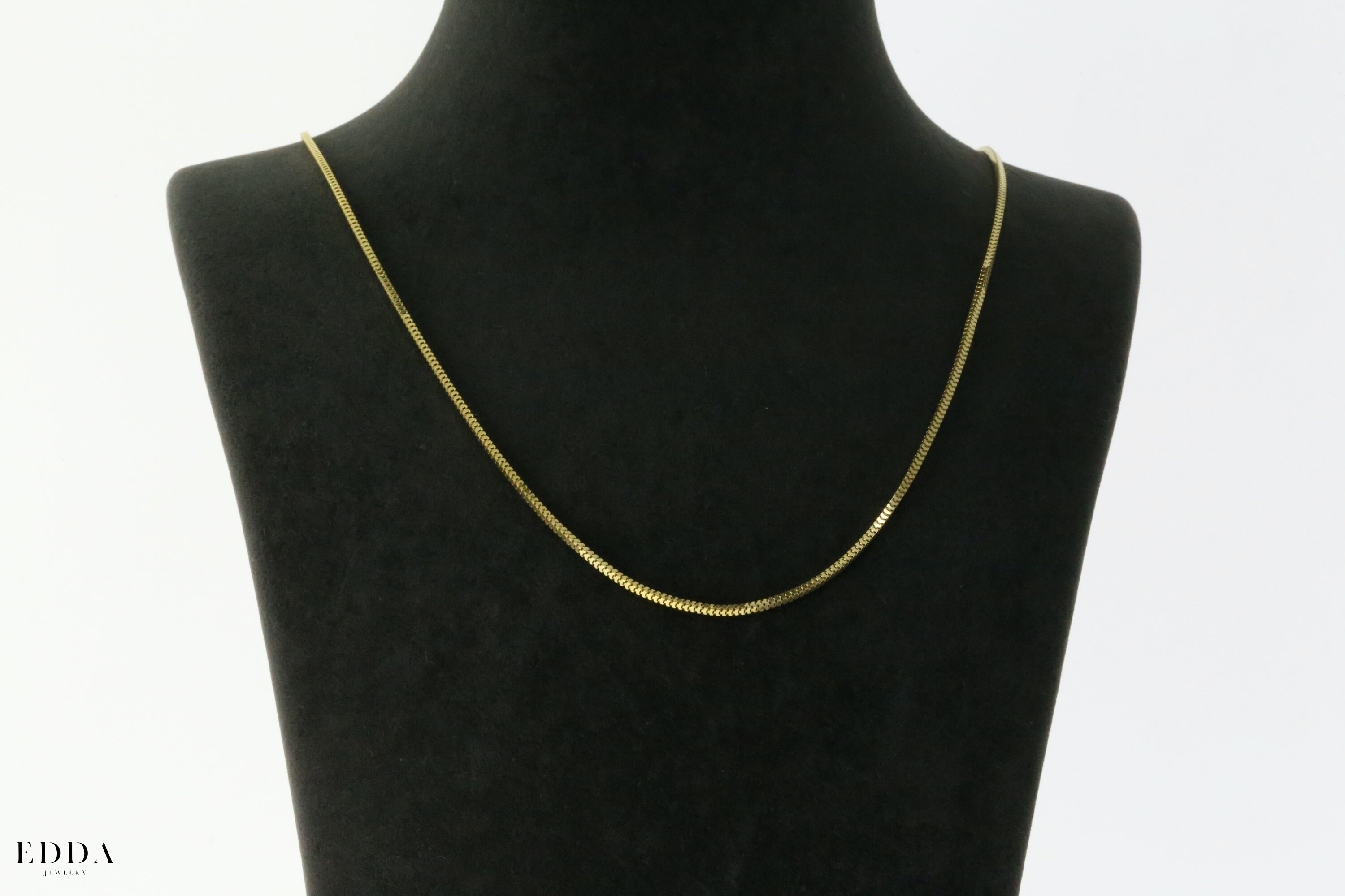 14k Real Gold Italian Cube Snake Chain Necklace 1.2 Mm Yellow - Etsy