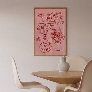 Kitchen Wall Art Breakfast Table Wall Art Food Print With Butter, Toast ...