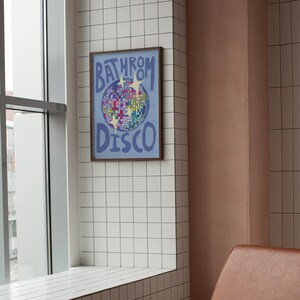 Bathroom Disco Blue Print | Colourful Home Décor | Rainbow Toilet ...