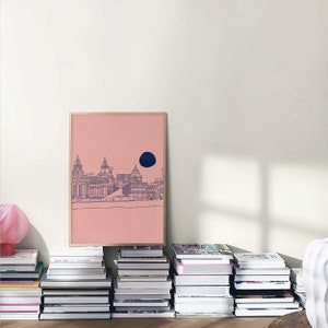Liverpool City Print | Bright Wall Art | Colourful Travel Poster ...