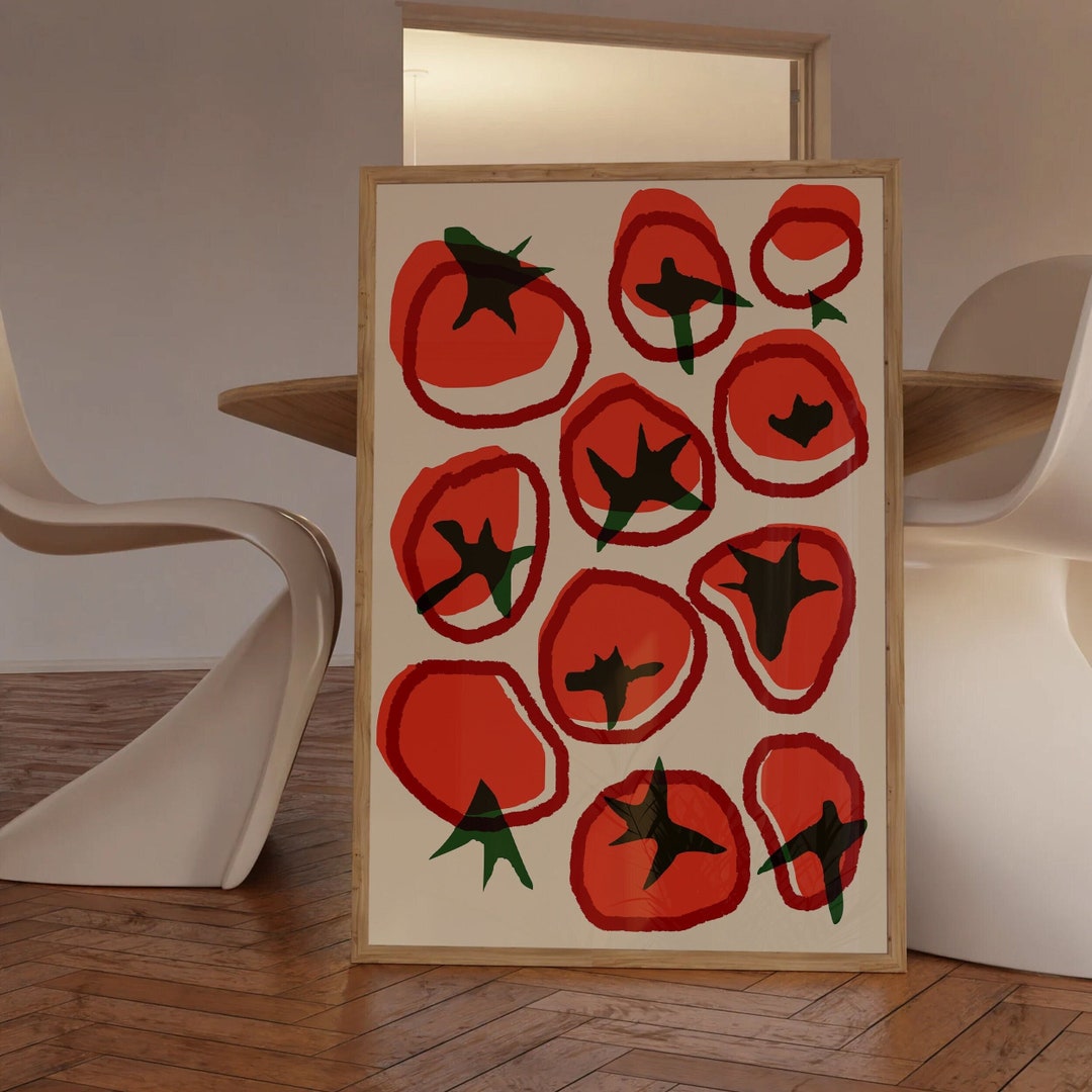 Tomato Food Print Food Art Dining Room and Kitchen Posters - Etsy