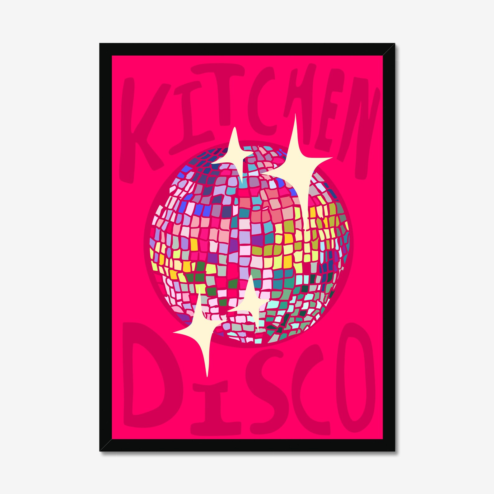 Kitchen Disco Print Colourful Home Décor Rainbow Kitchen - Etsy UK