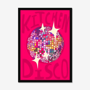 Kitchen Disco Print Colourful Home Décor Rainbow Kitchen - Etsy UK