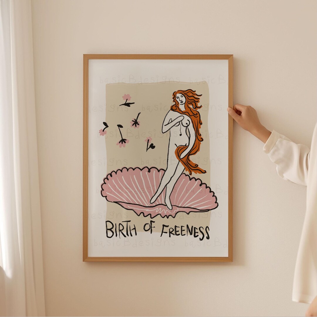 Birth of Venus Freeness |minimalist Art Print | Venus Decor | Mythology ...