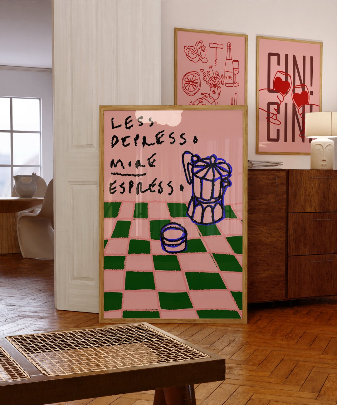 Espresso Coffee Print Less Depresso More Espresso Coffee - Etsy