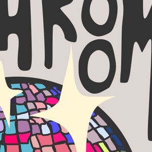 Bathroom Disco Blue Print Colourful Home Décor Rainbow Toilet Kitchen ...