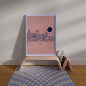 Liverpool City Print Bright Wall Art Colourful Travel - Etsy