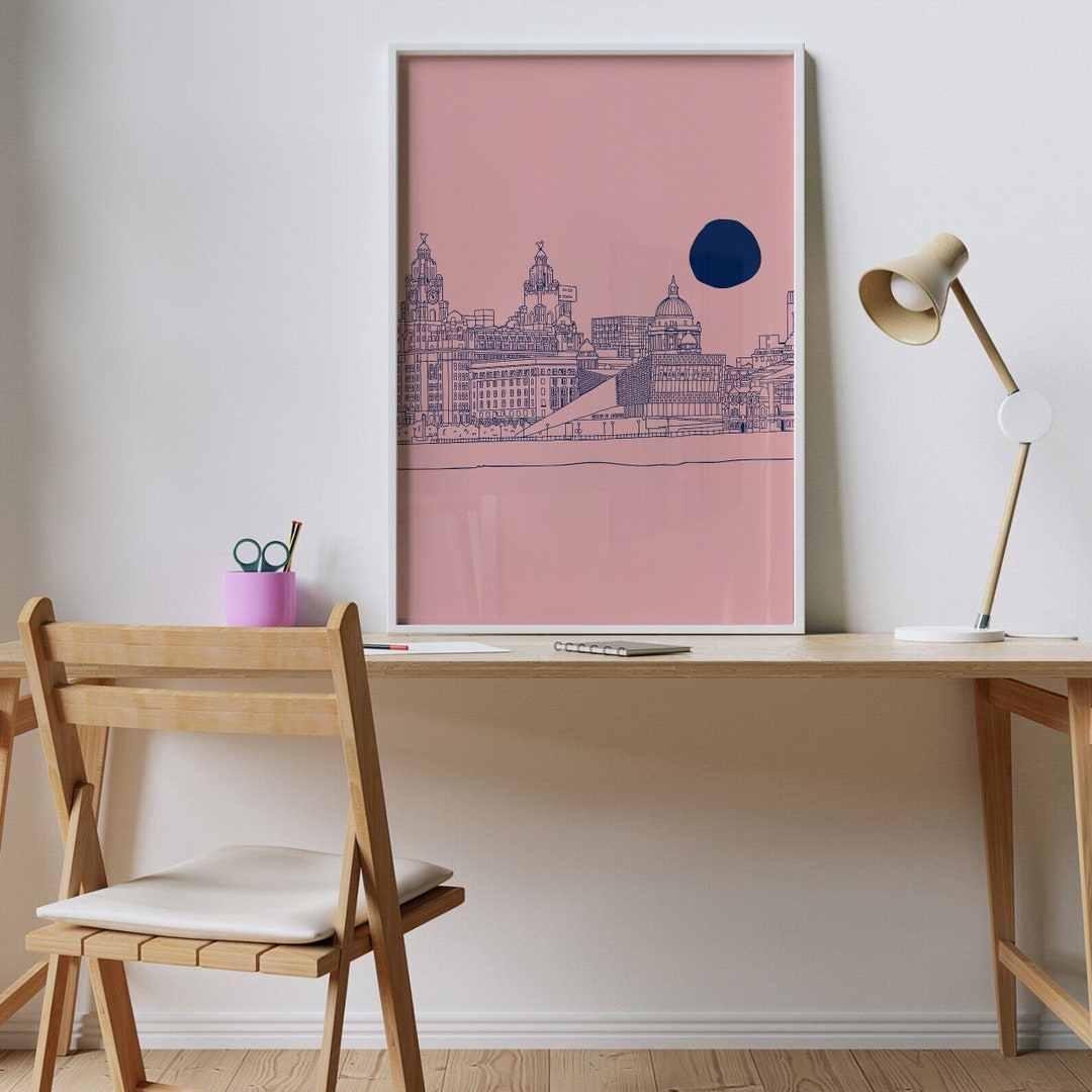Liverpool City Print Bright Wall Art Colourful Travel - Etsy