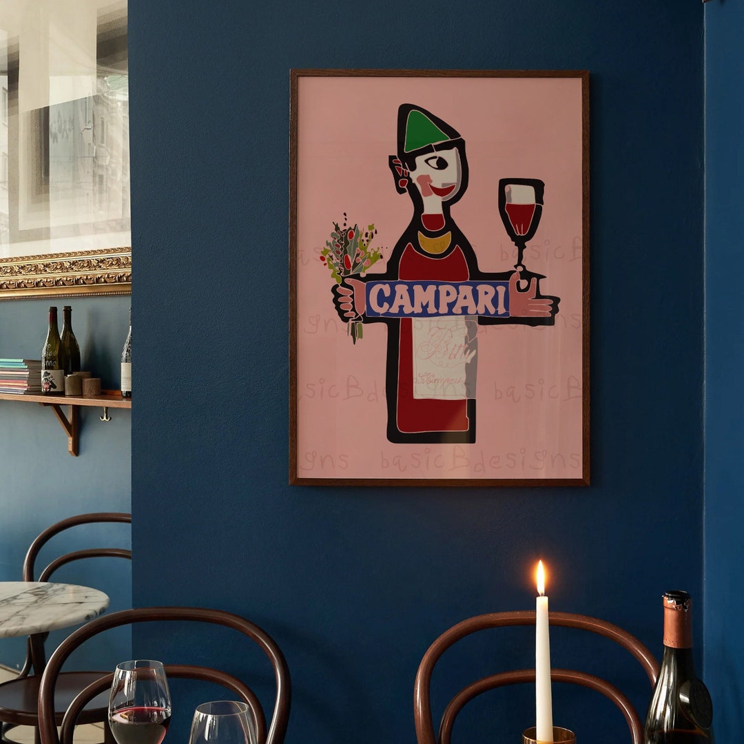 Campari Art Print | Aperol Spritz Cocktail Print| Instant Present ...