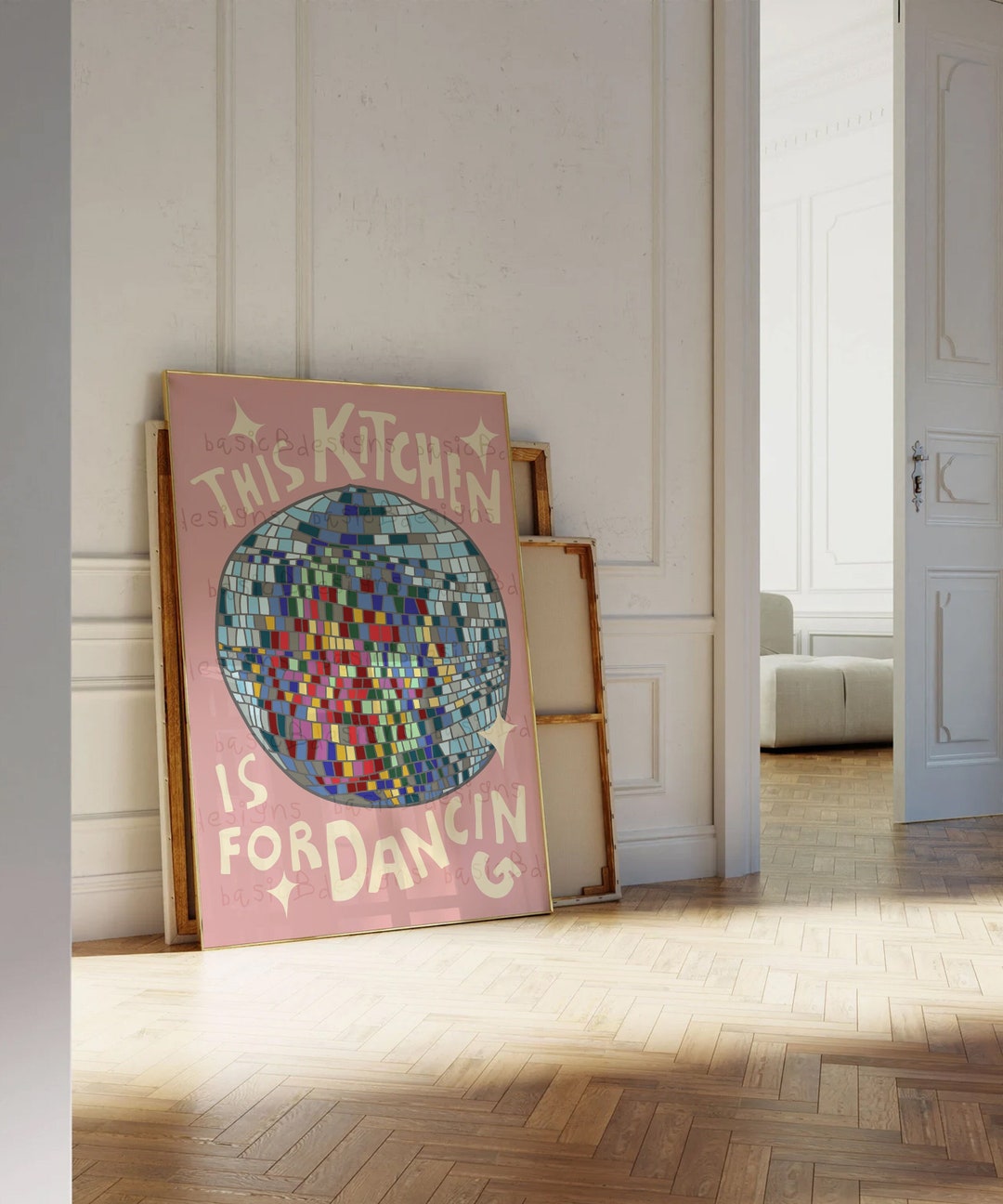 This Kitchen is for Dancing | Disco Ball Kitchen Print | Kitchen Art ...