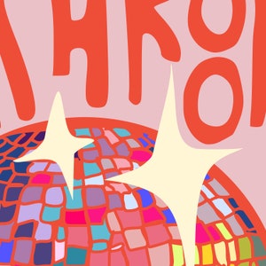 Bathroom Disco Blue Print Colourful Home Décor Rainbow Toilet Kitchen ...