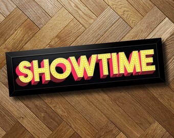 Box Office Sign Home Theatre Framed Metal Print Retro Gallery Wall Wall ...