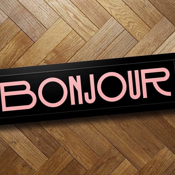 Bonjour Print - Etsy UK