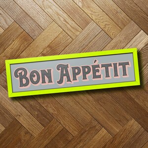 Bon Appetit Sign Framed Print Gallery Wall Wall Art - Etsy UK