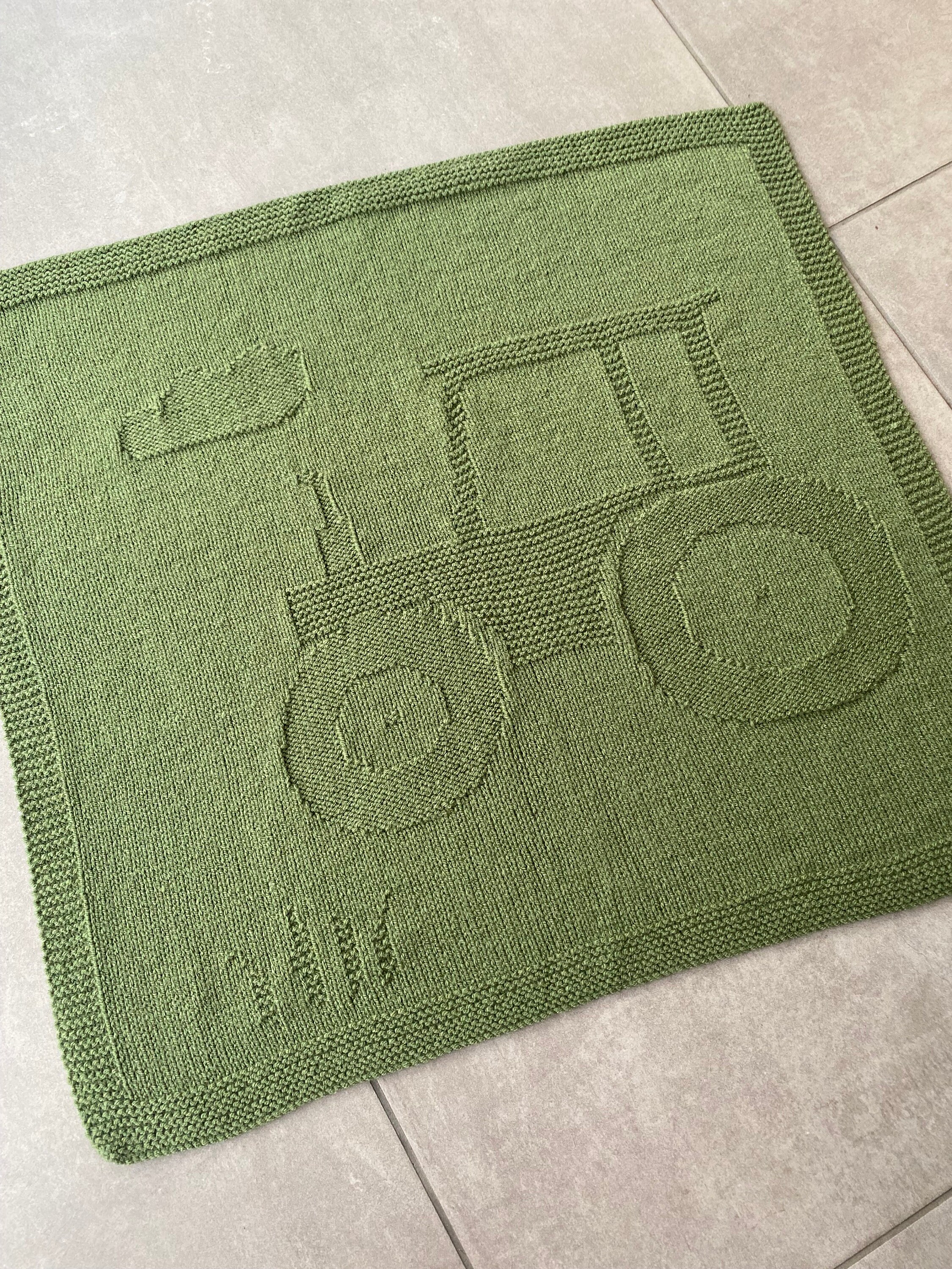 Easy Baby Knit Blanket Pattern - Tractor - DK Yarn - Pdf Download - Etsy