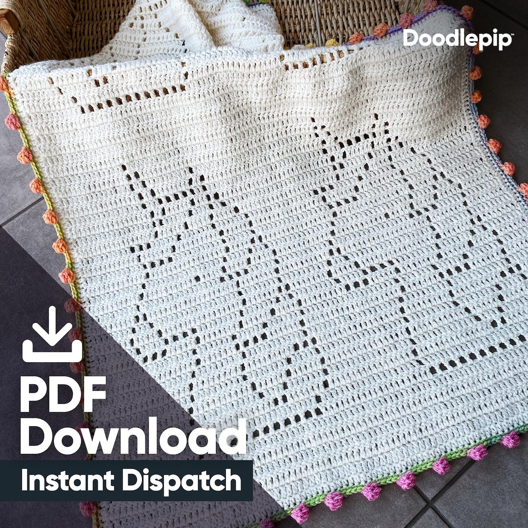 Unicorn Filet Crochet Blanket Pattern: Baby Afghan (PDF Pattern) - Etsy