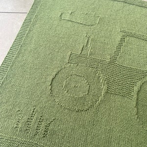 Easy Baby Knit Blanket Pattern - Tractor - DK Yarn - Pdf Download - Etsy