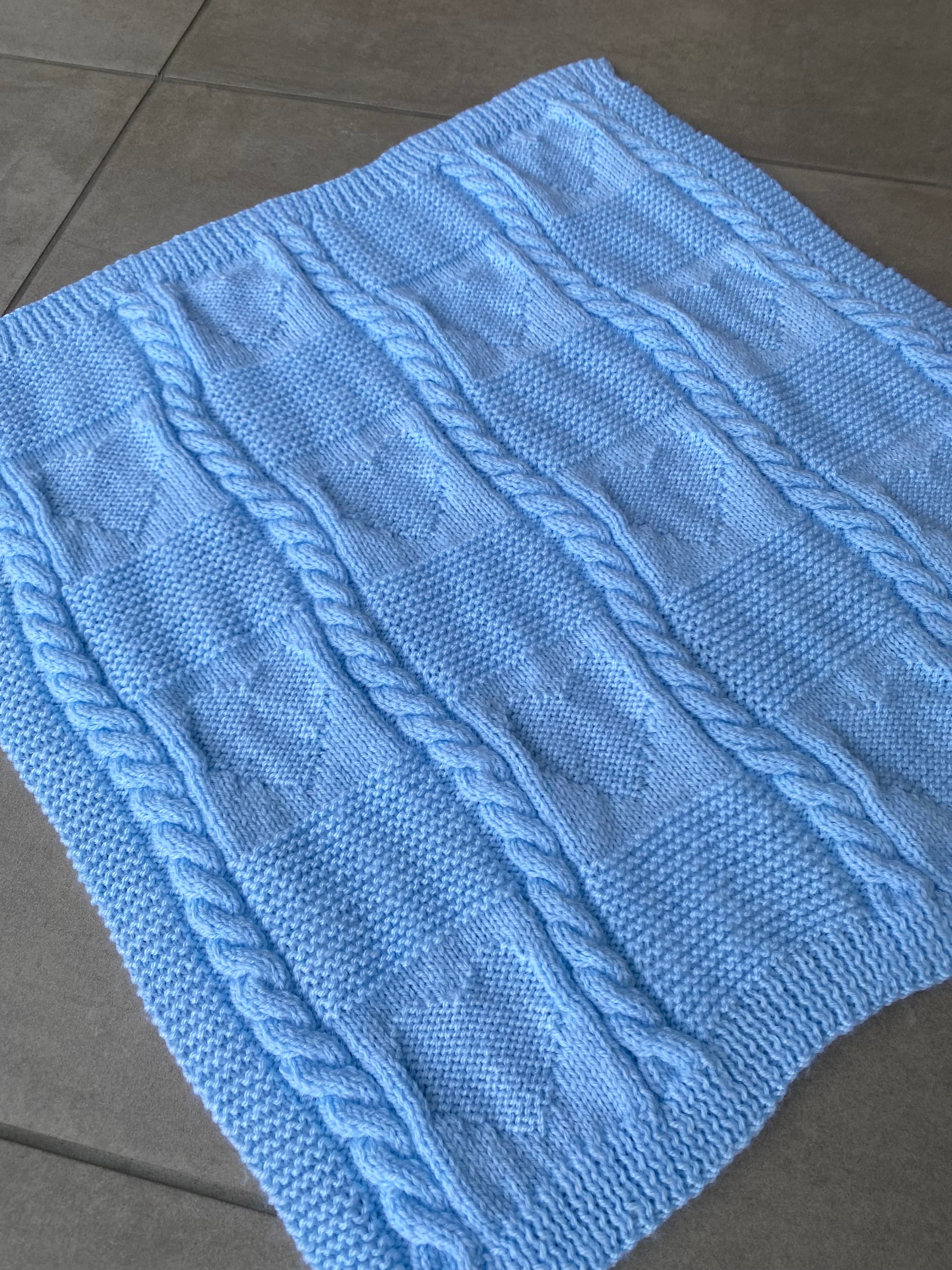 Cable Knit Heart Baby Blanket Pattern: Easy Aran/dk (PDF Download) - Etsy
