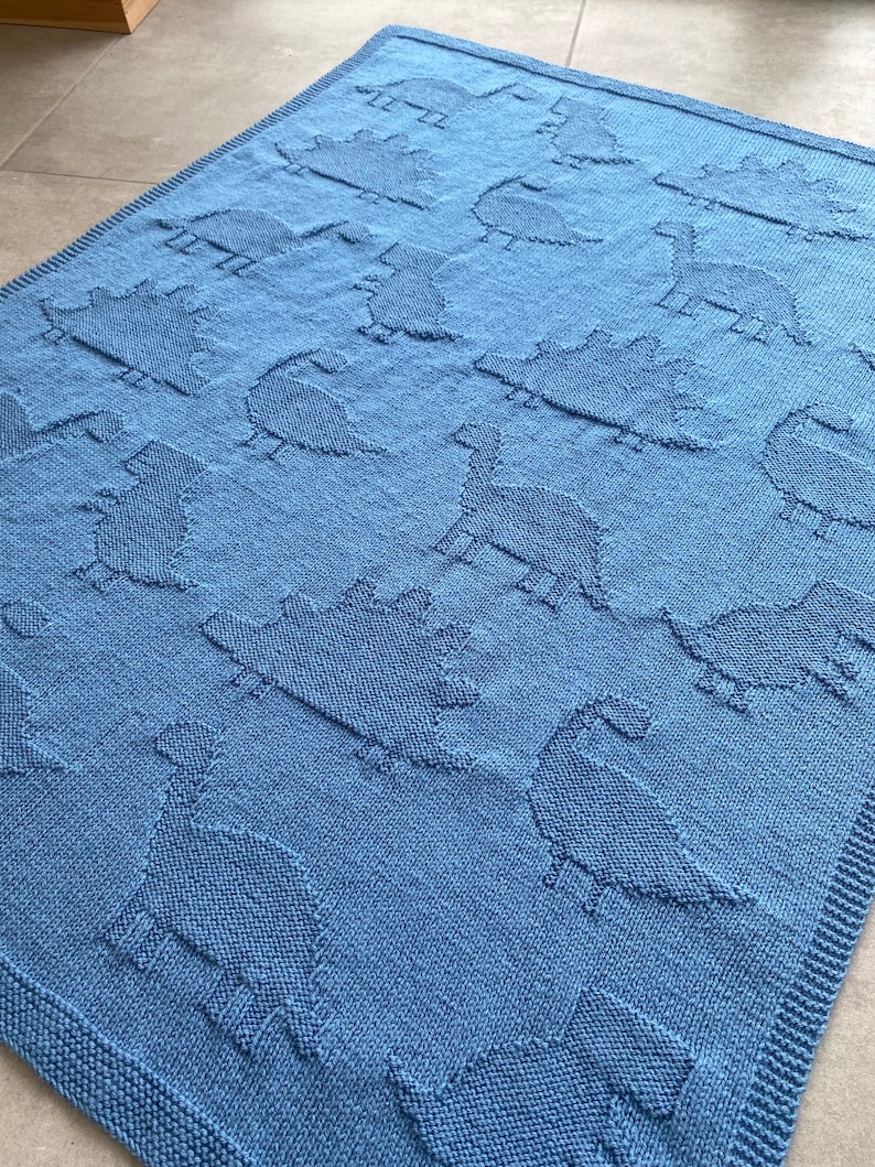 Dinosaur Knit Blanket Pattern – T. Rex & Stegosaurus (PDF Download) - Etsy