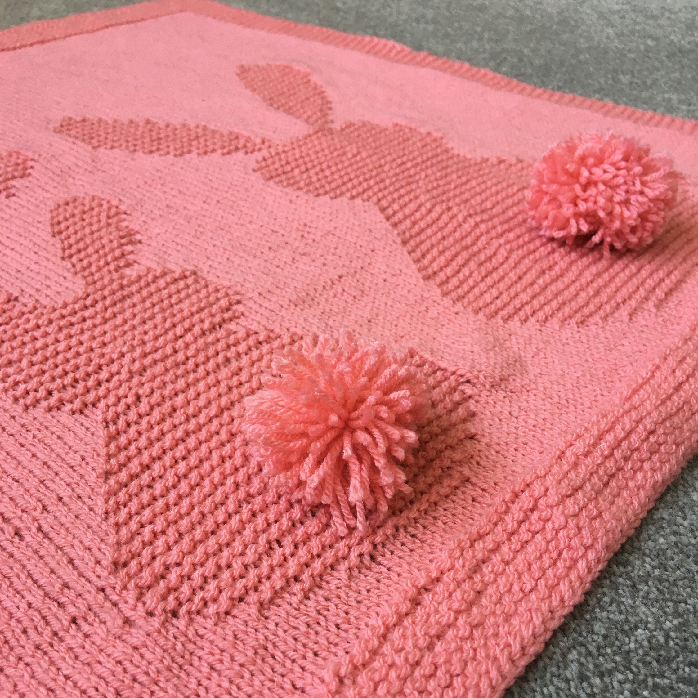 Paper Knitting Pattern Easy Baby Knit Blanket Pattern | Etsy